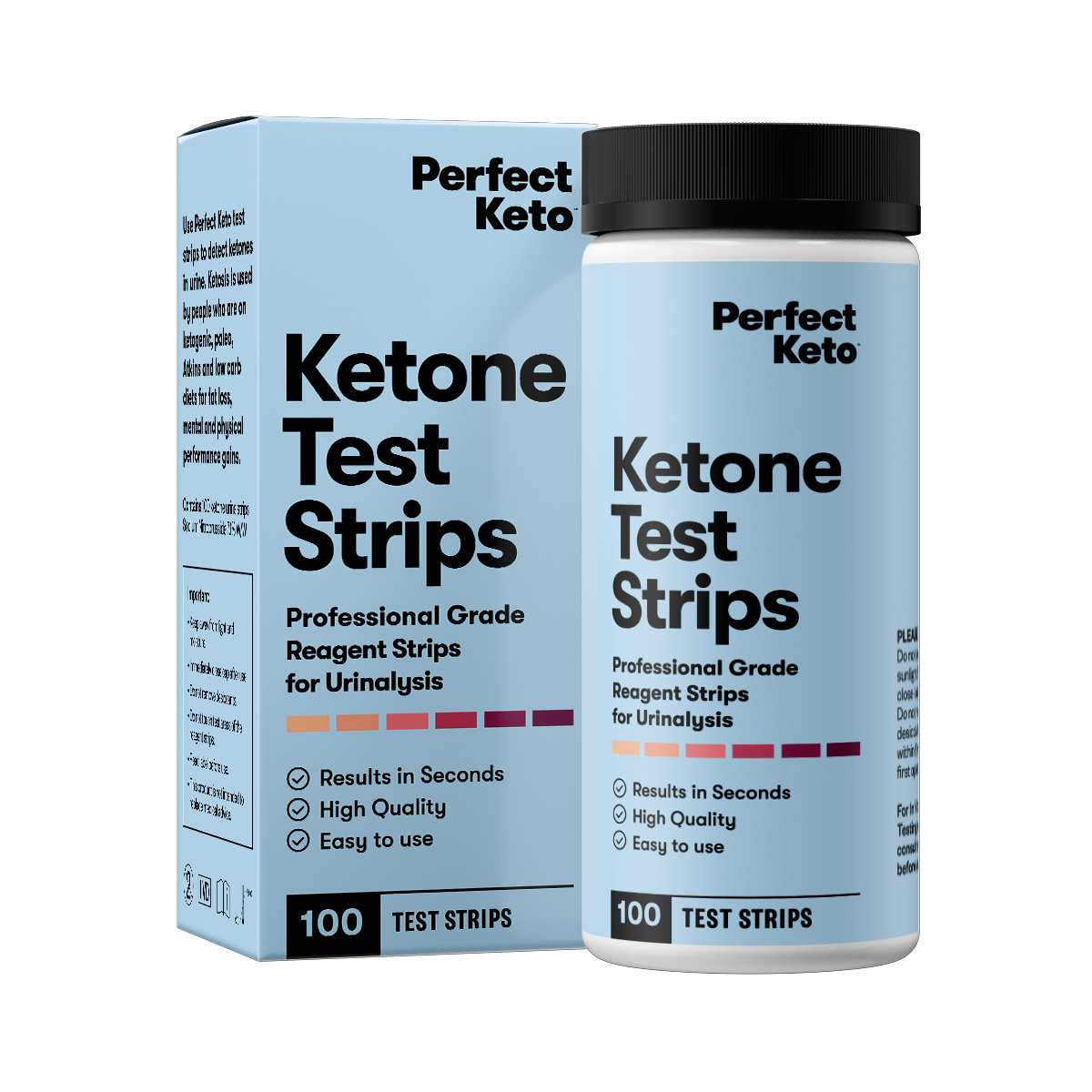 Perfect Keto Ketone Test Strips (Ketones in Urine Tester Kit, 100 CT)