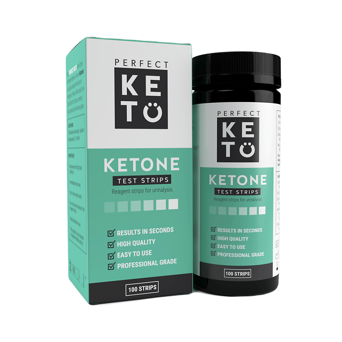 Perfect Keto Ketone Test Strips (Ketones in Urine Tester Kit, 100 CT)