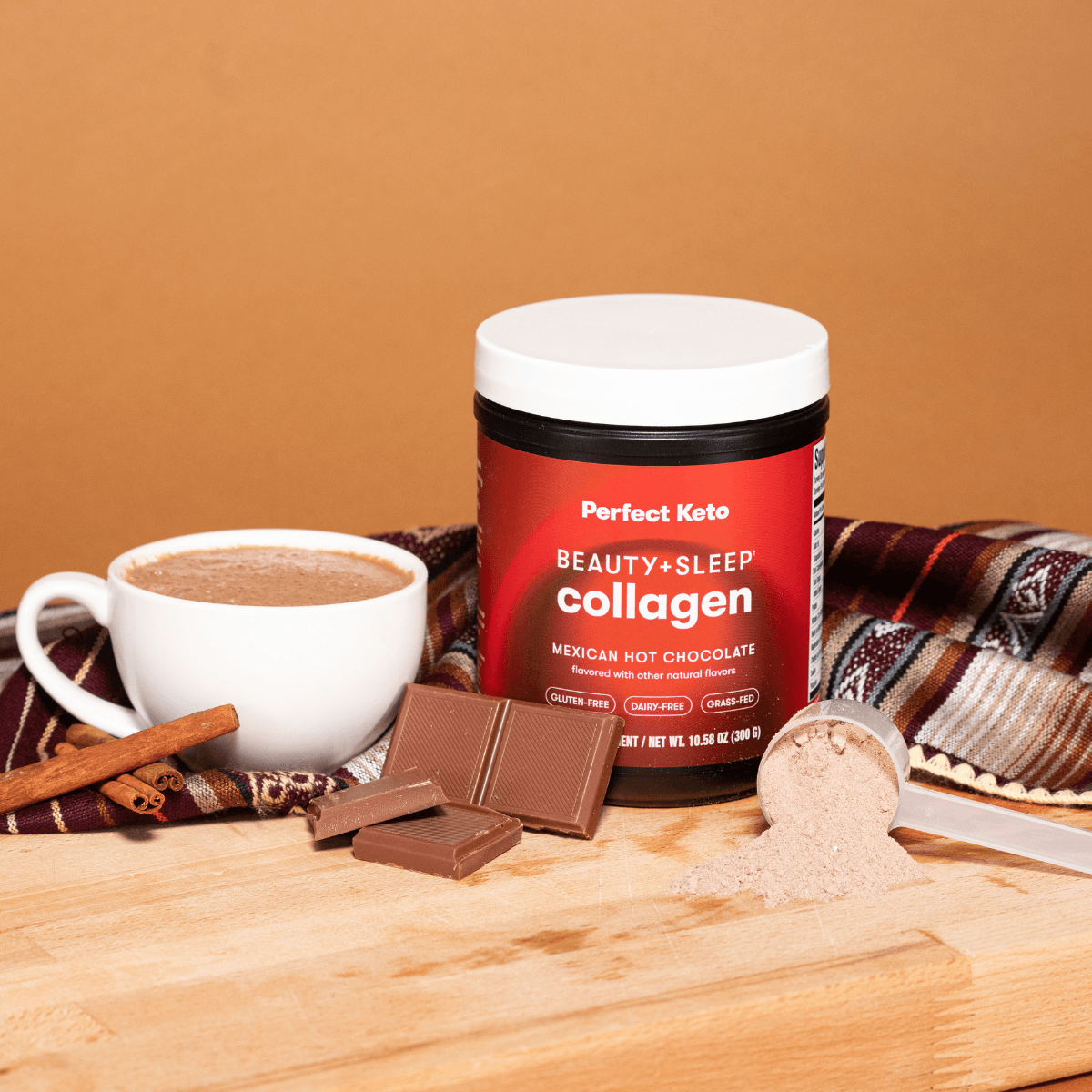 Beauty + Sleep Collagen Peptide Protein Powder - Perfect Keto